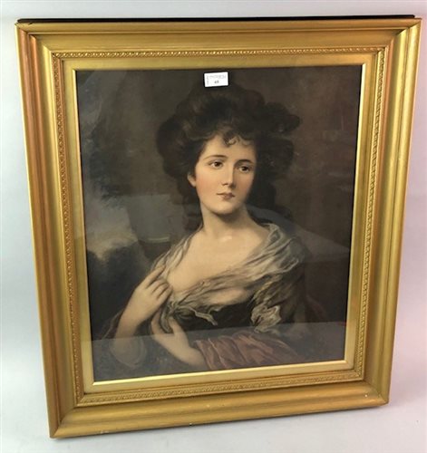 Lot 65 - A MEZZOTINT DEPICTING ELIZA ANN LINLEY, AFTER