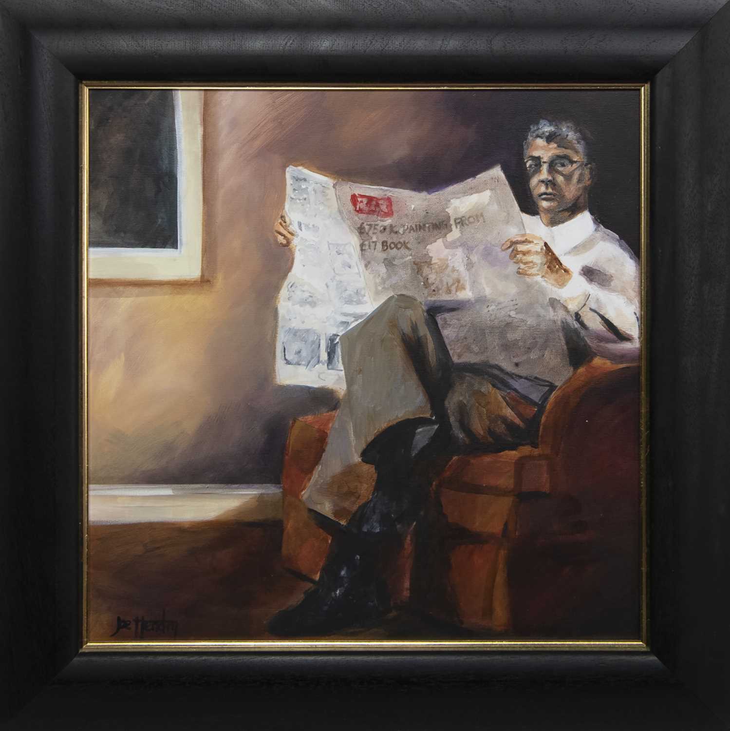 Lot 632 - THE CRITIC, AN ACRYLIC BY JOE HENDRY