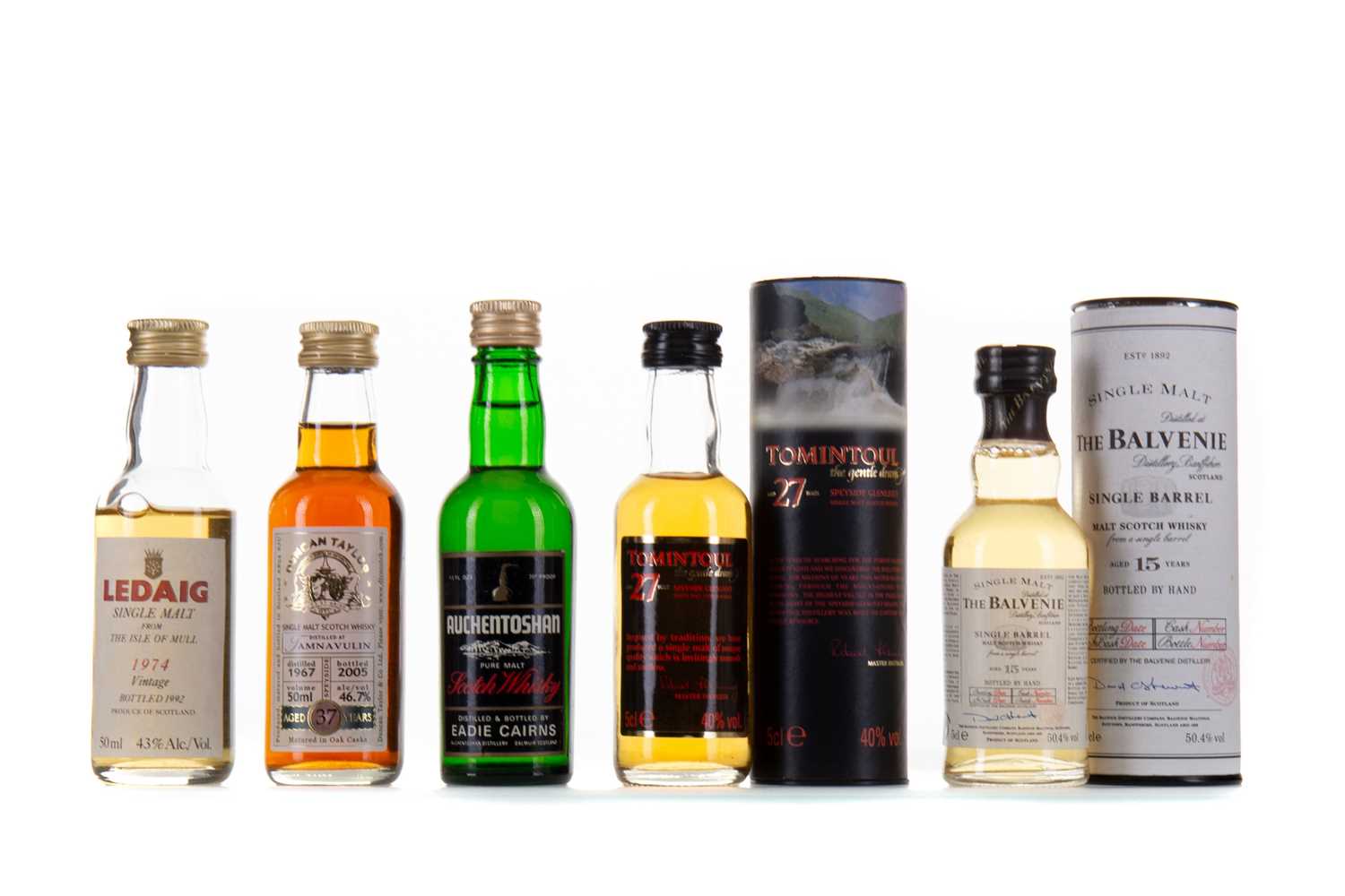 Lot 2 - 5 ASSORTED SINGLE MALT MINIATURES - INCLUDING