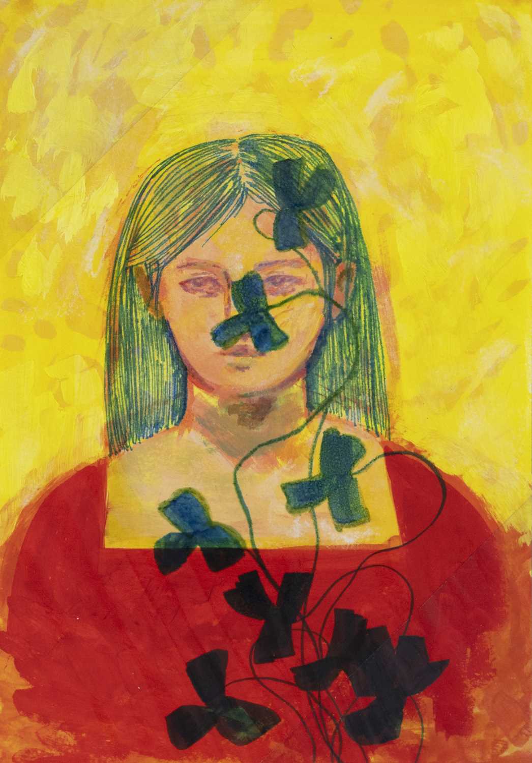 Lot 107 - WOMAN IN THE RED DRESS, JULIE-ANN SIMPSON