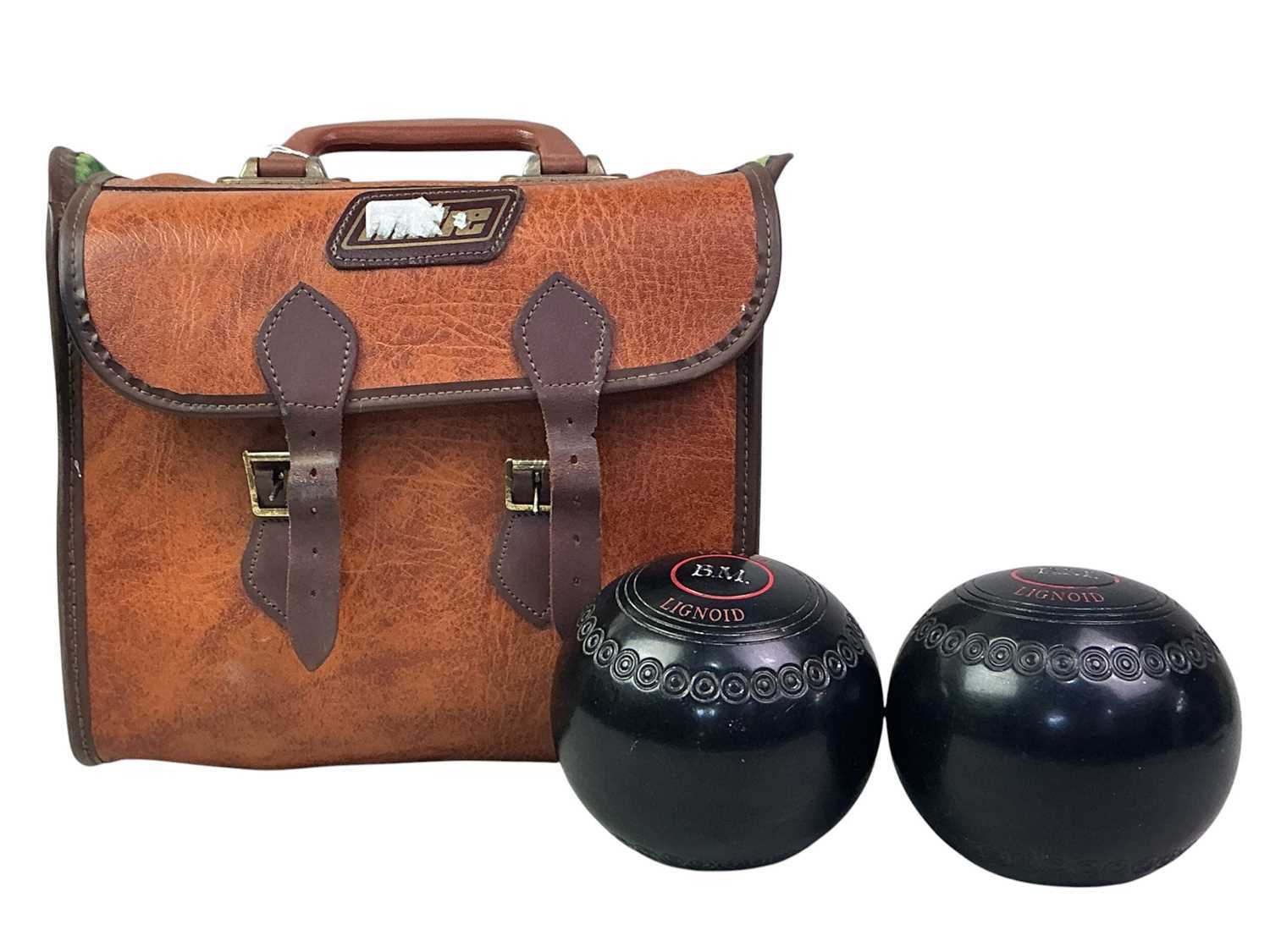 Lot 399 - SET OF LIGNOID LAWN BOWLS,